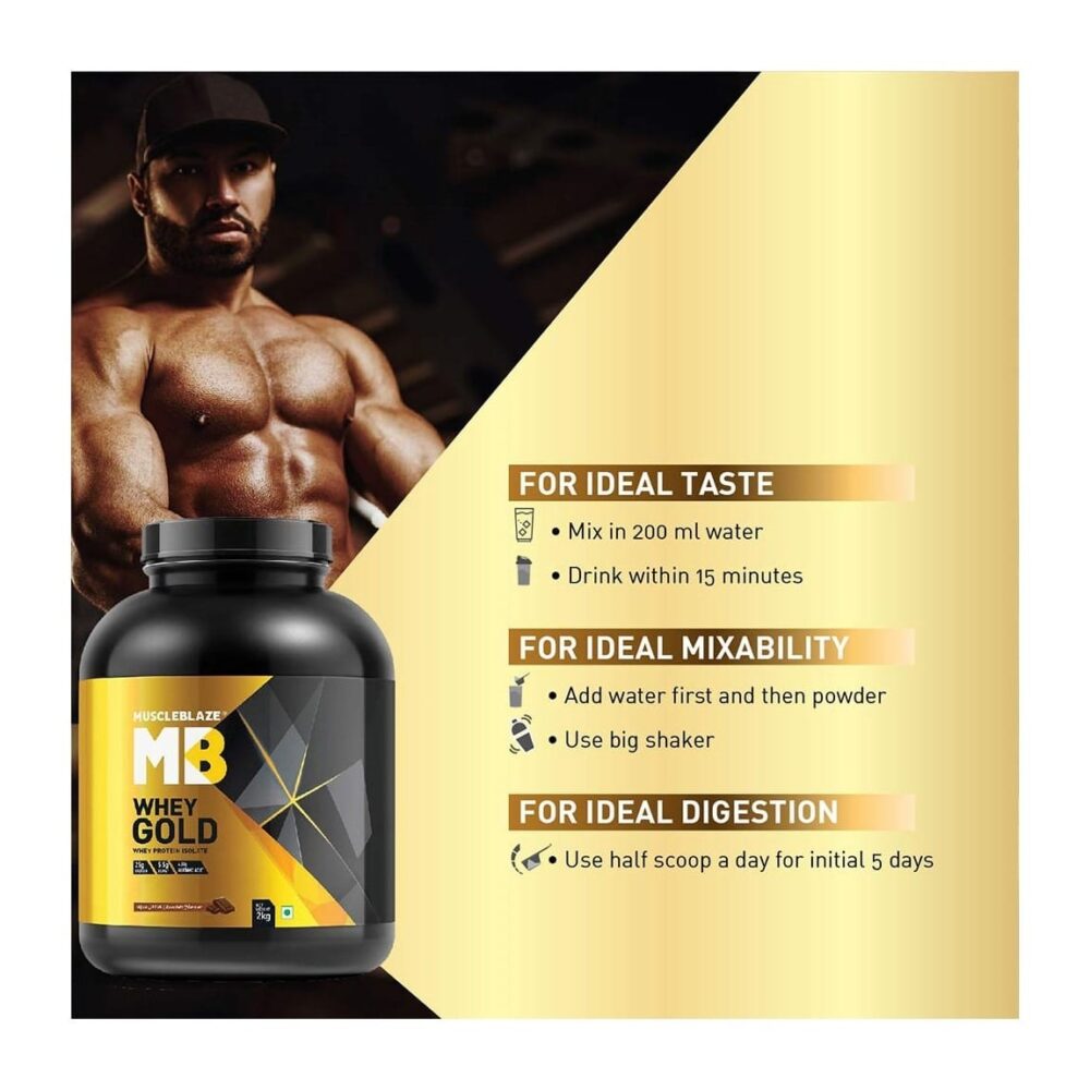 Buy MuscleBlaze Whey Gold 100% Whey Protein Isolate - Beast Nutrition